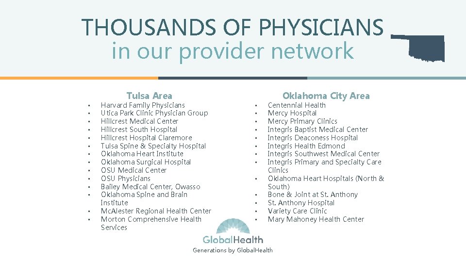 Generations by Global Health 2020 Choose the plan