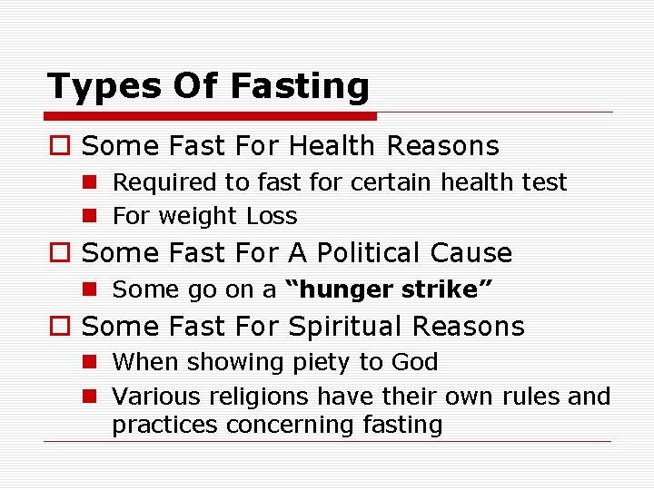 Fasting What The Bible Teaches What We Will