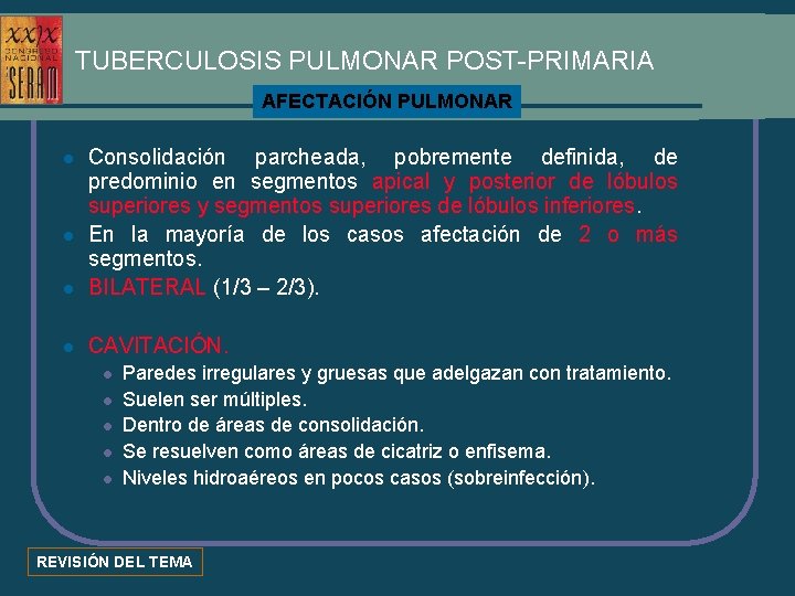 TUBERCULOSIS PULMONAR PRIMARIA PATRN MILIAR l l l