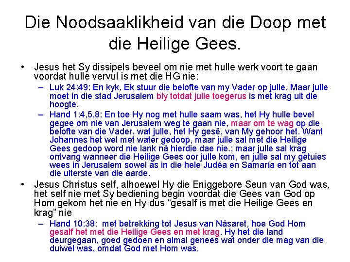Die Doop met die Heilige Gees Studie uit