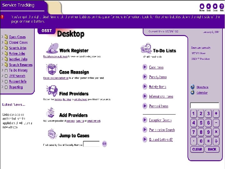 One Stop Service Tracking Module 1 Overview Lets