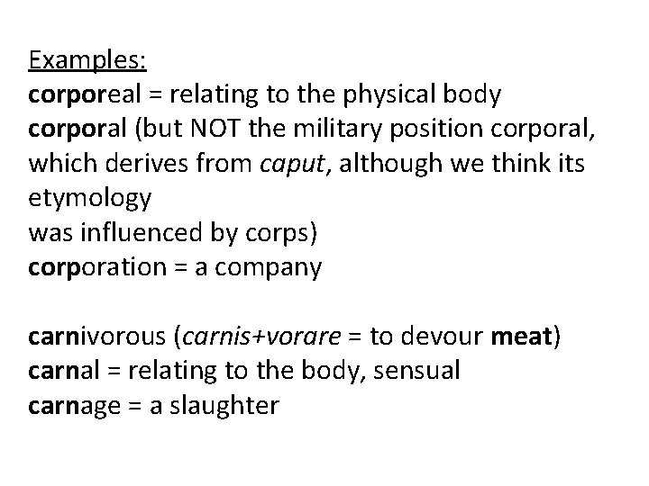 NCEESAT Words Roots of the Day CAP vs