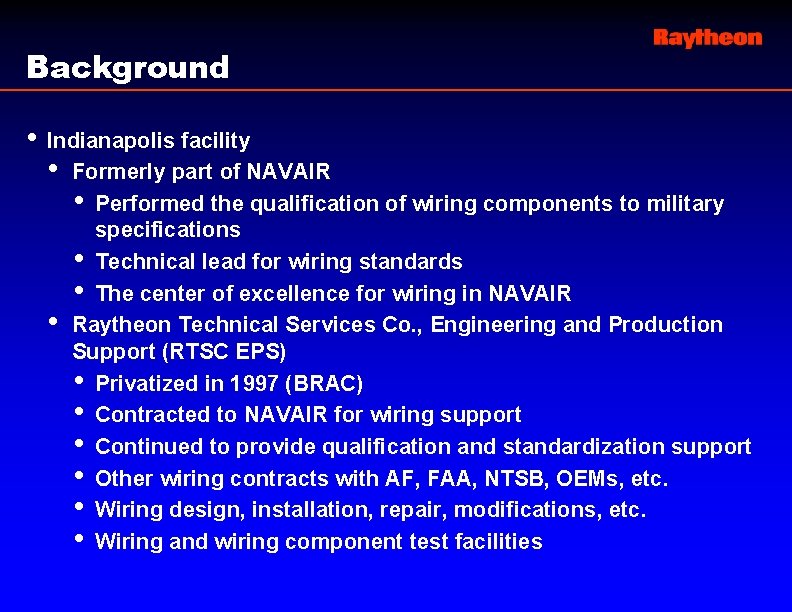 Indianapolis WIRE PERFORMANCE SPECIFICATION FOR AIRCRAFT ELECTRICAL SYSTEMS