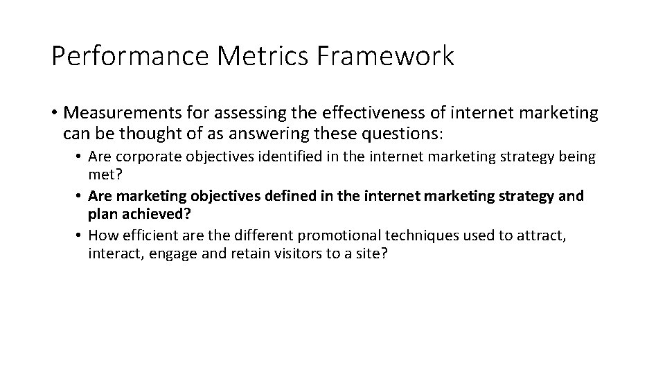 Measuring Performance Web Analytics Andre Samuel What is