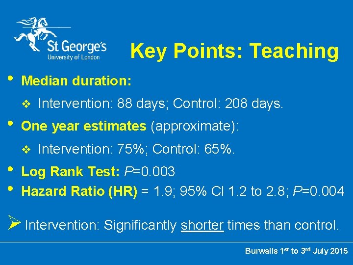 Communicating Statistics What is the message Philip Sedgwick