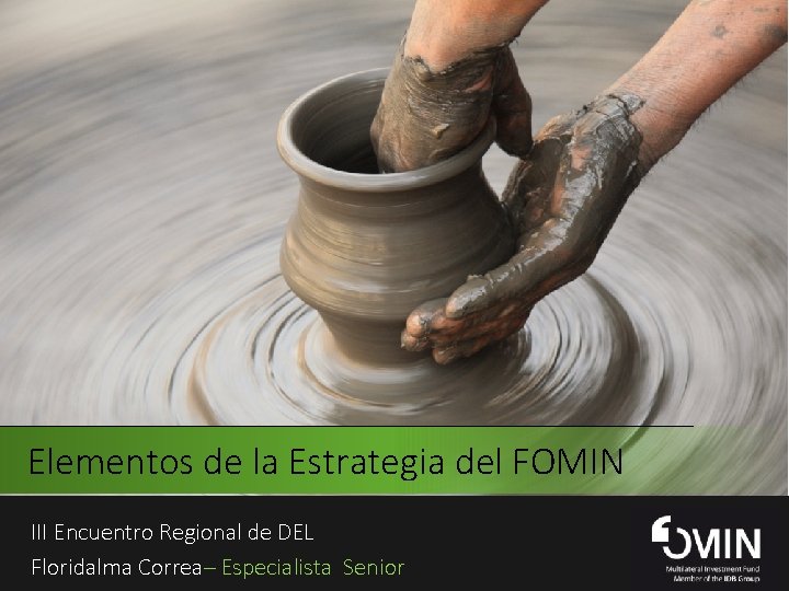 Elementos de la Estrategia del FOMIN III Encuentro