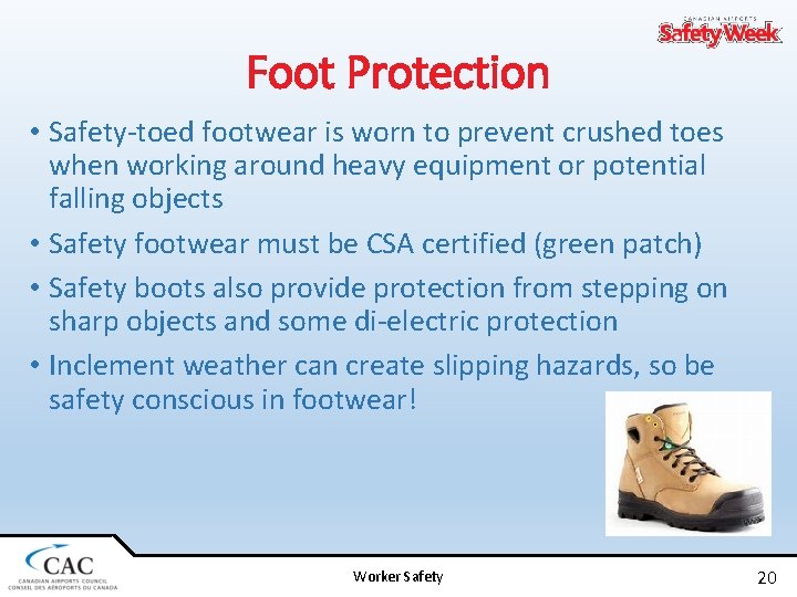 18 20 Worker Safety WORKER SAFETY Head to