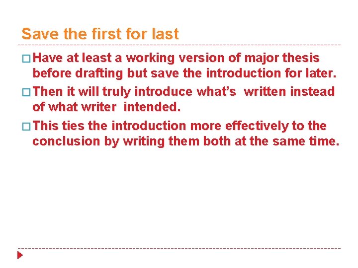 Introductions and Conclusions The Buns for the Burger