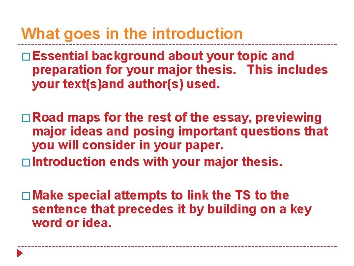 Introductions and Conclusions The Buns for the Burger