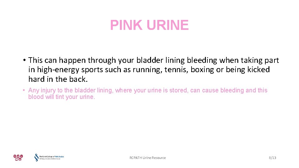 URINE TROUBLE URINE RESOURCE RCPATH Urine Resource 1