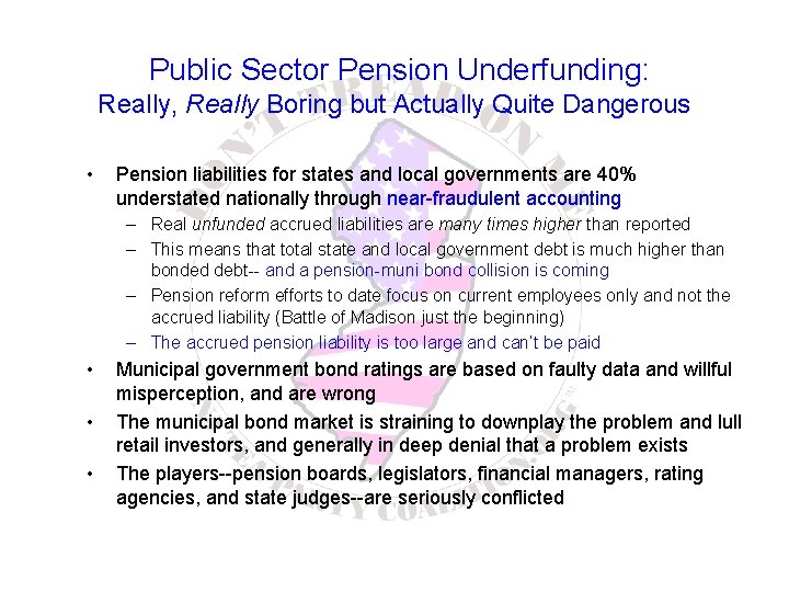 Public Sector Pensions 101 The Hidden Taxpayer Put