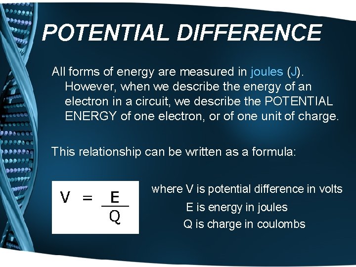 ELECTRIC POTENTIAL SO THERE I WAS WITH NOTHING