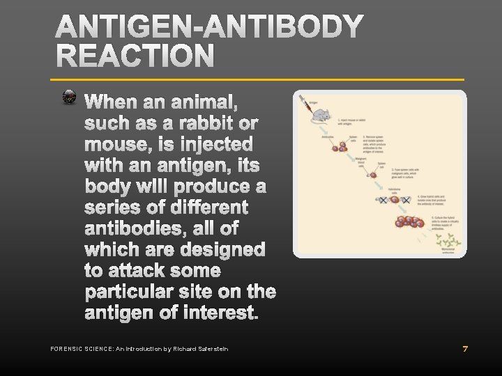 CHAPTER 9 FORENSIC SEROLOGY FORENSIC SCIENCE An Introduction
