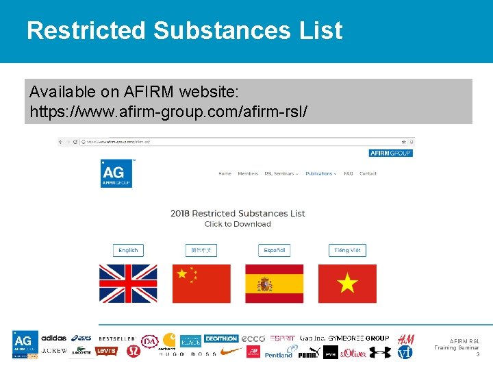 Restricted Substances List Lisa Clerici Sr Manager Global