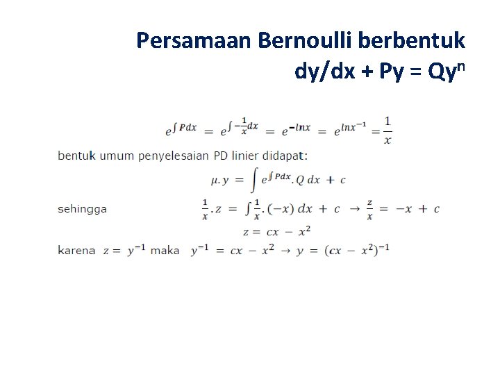 PERSAMAAN DEFERENSIAL BIASA ORDE 1 Disusun oleh Tri