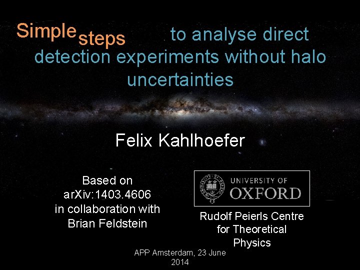 Simple steps to analyse direct steps detection experiments