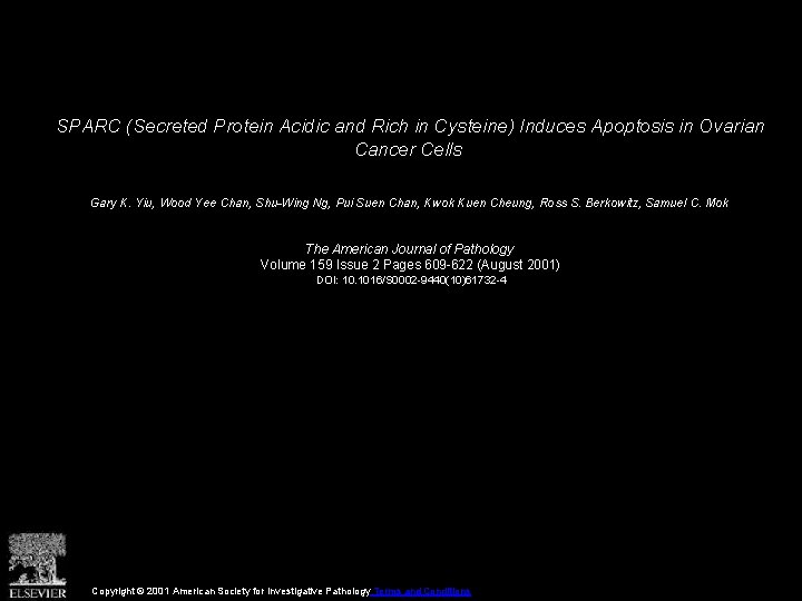 SPARC Secreted Protein Acidic and Rich in Cysteine