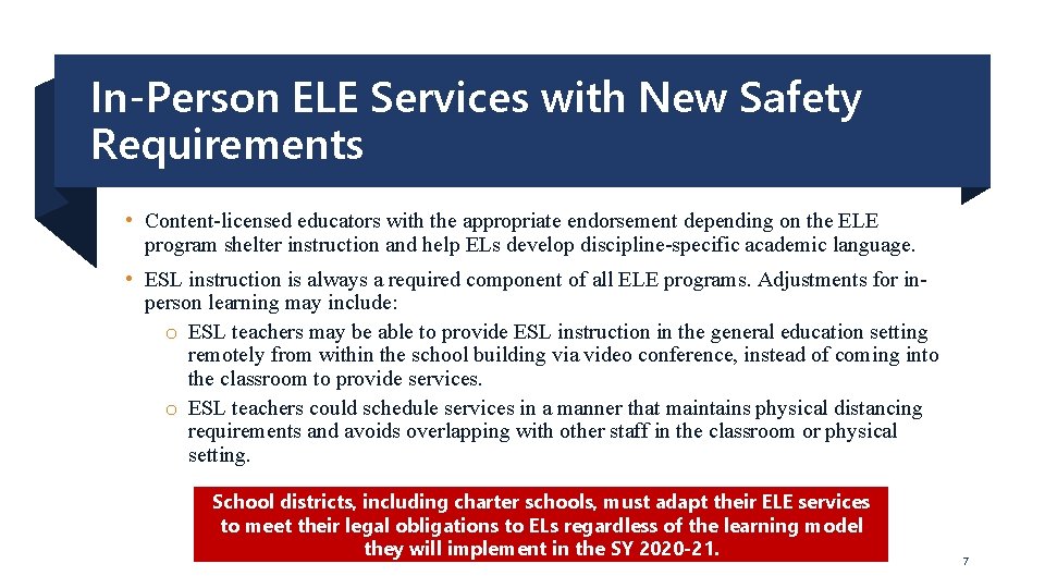 ELE Programming Resource for the SY 202021 August