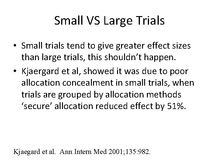 Introduction to Surgical Trials Sources of bias and