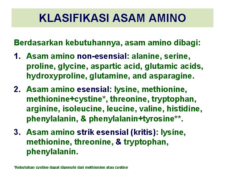METABOLISME PROTEIN NUTRISI TERNAK DASAR Lab Ilmu Makanan