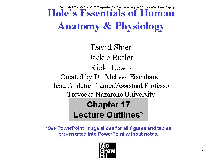 Copyright The Mc GrawHill Companies Inc Permission required