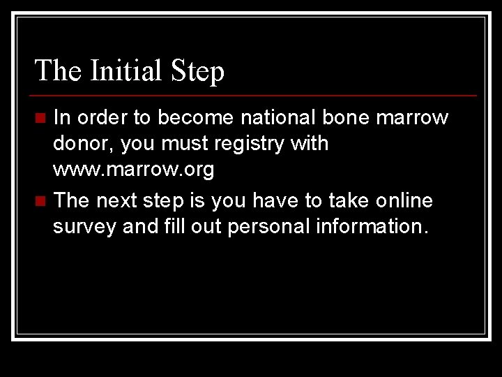 National Marrow Donor Program Abel Valdenegro Cre 101