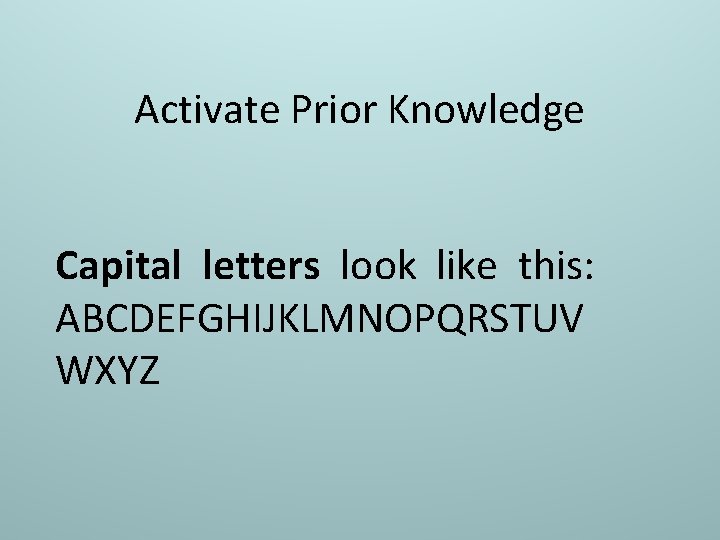 Capitalization WC 1 7 Learning Objective Today we