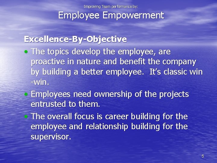 Improving Team Performance within ESOPs By Michael Culbertson