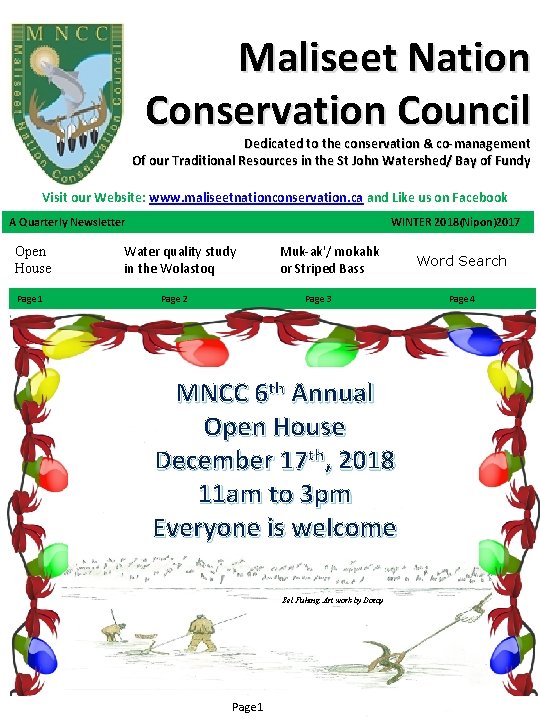 Maliseet Nation Conservation Council Dedicated to the conservation