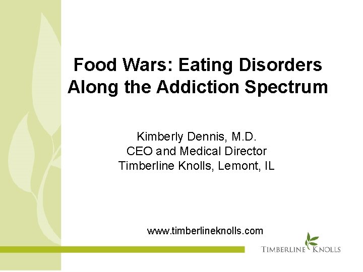 Food Wars Eating Disorders Along the Addiction Spectrum