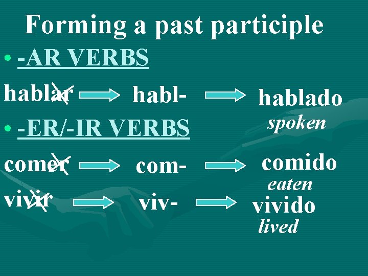 Past Participles Present Perfect What is a past