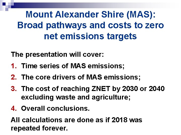 Mount Alexander Shire MAS Broad pathways and costs