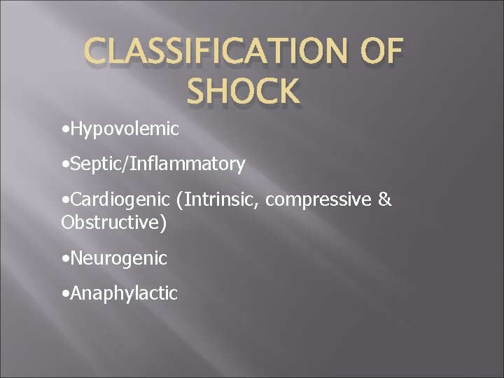 SHOCK Differential Diagnosis and Hemodynamic Monitoring By Dr