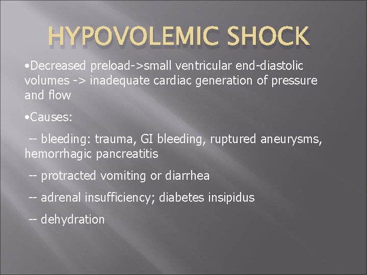 SHOCK Differential Diagnosis and Hemodynamic Monitoring By Dr