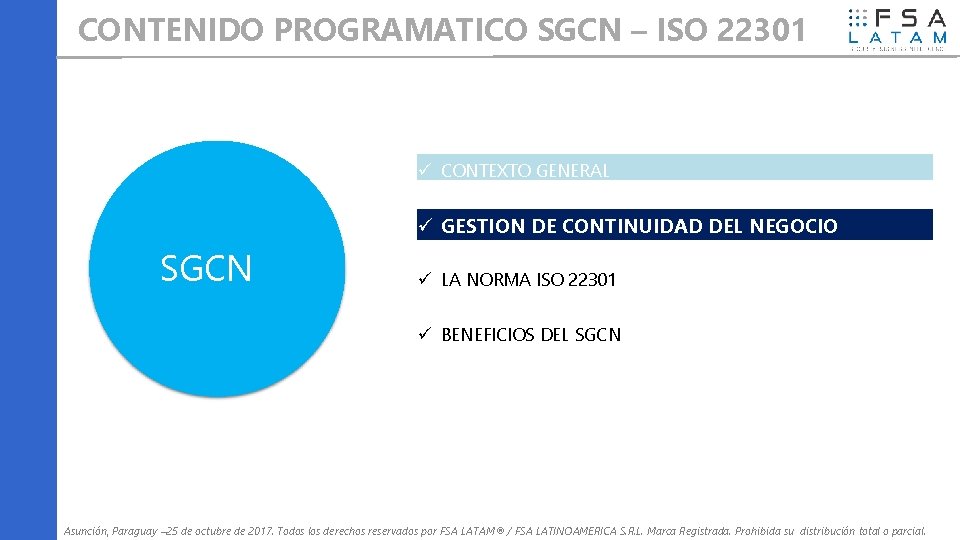 ISO 22301 Gestin de la Continuidad de Negocio