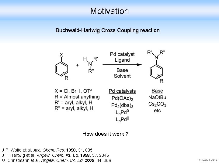 Reaction Mechanisms CHE 323 Christina Nevado Roger Alberto