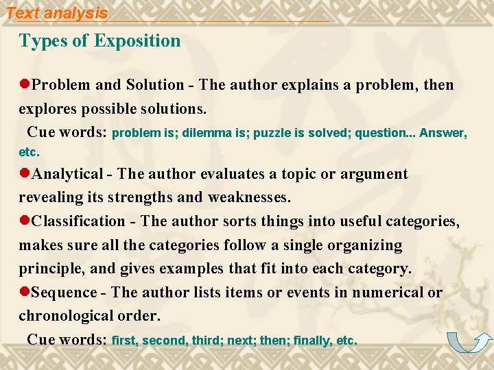 Text Analysis Unit Three Book 1 Text Analysis