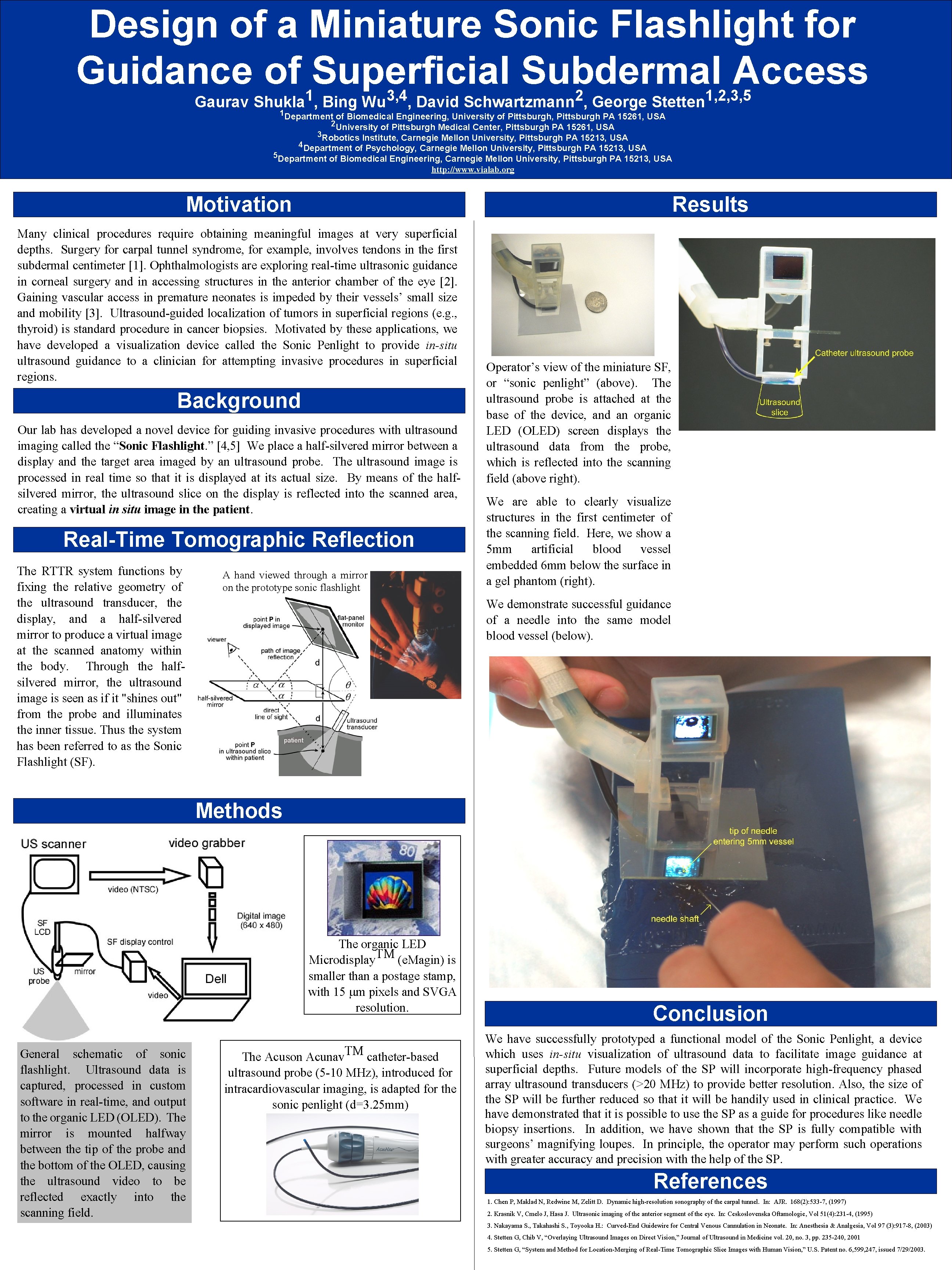 Design of a Miniature Sonic Flashlight for Guidance