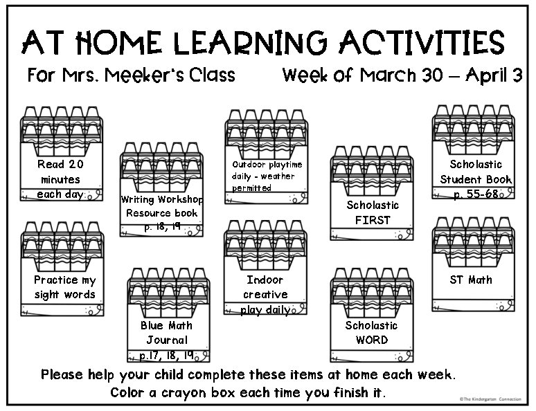 EDITABLE AT HOME LEARNING To edit this file