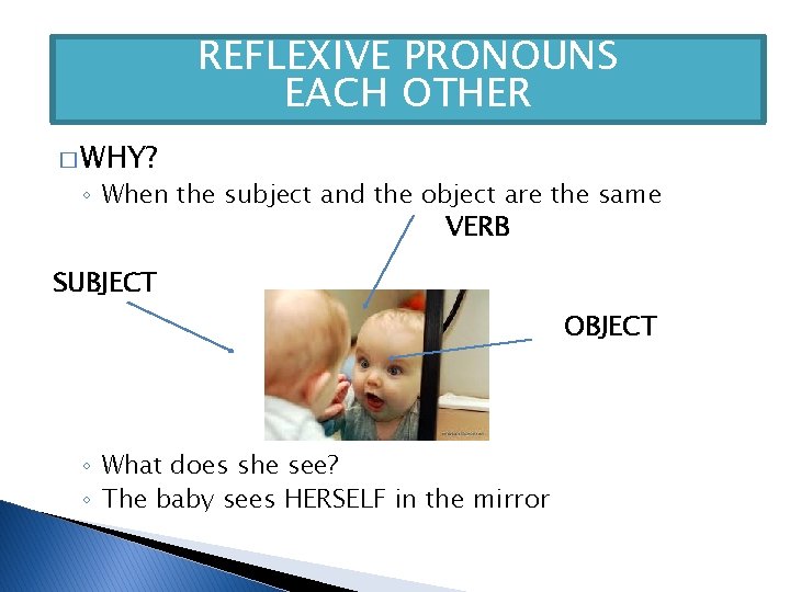 Unit 6 REFLEXIVE PRONOUNS AND EACH OTHER 2019