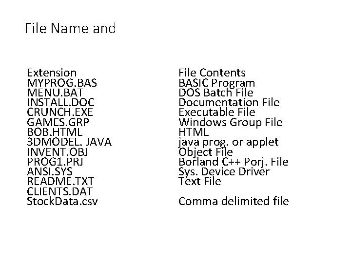 Chapter 7 File Processing Objectives Understand some common