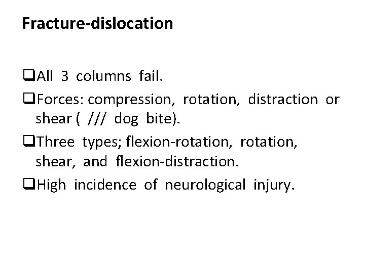 Thoracolumbar fractures Common injuries 50 caused by MVA