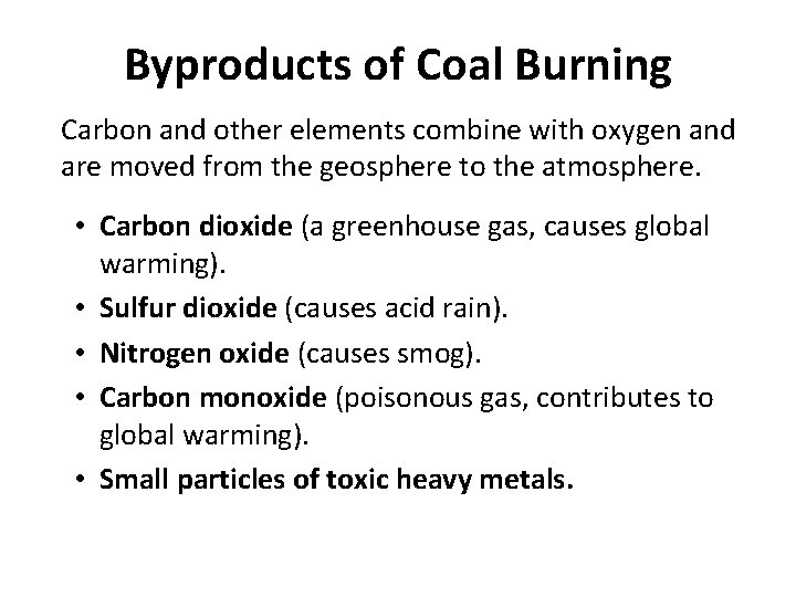 Carbon Climate Energy Resources Unit 4 Carbon Dioxide