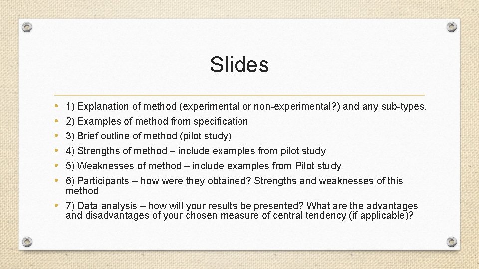 Research Methods Power Points Guidance Overview The objective