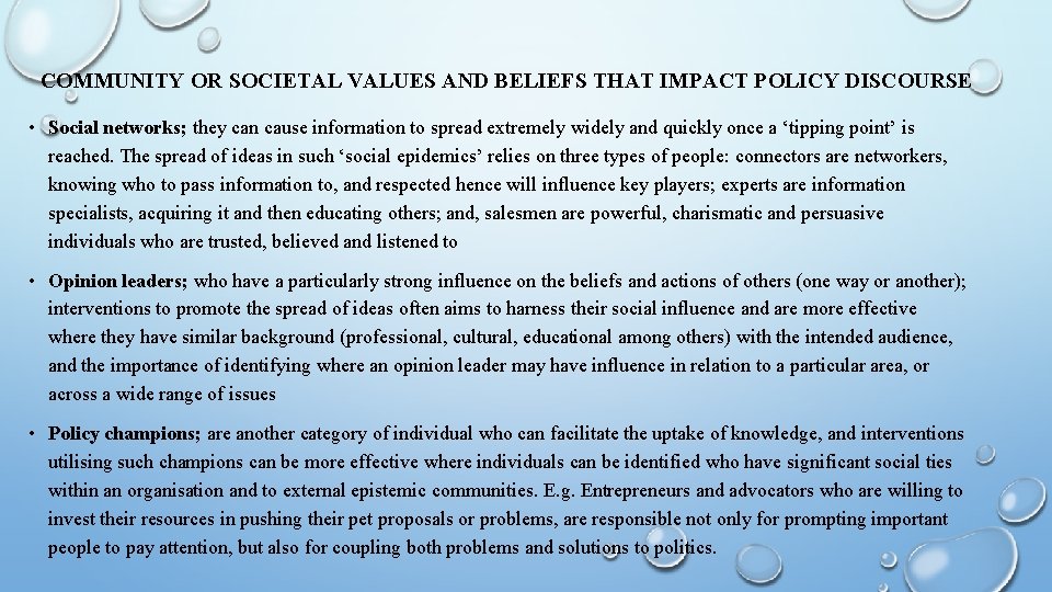 PRESENTATION BY ANTHONY KIWANUKA COMMUNITY OR SOCIETAL VALUES