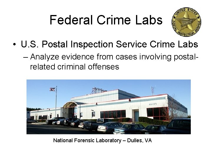 Federal Crime Labs Federal Bureau of Investigations FBI
