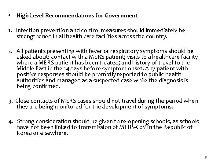 2 3 Highlevel messages Assessment This outbreak in
