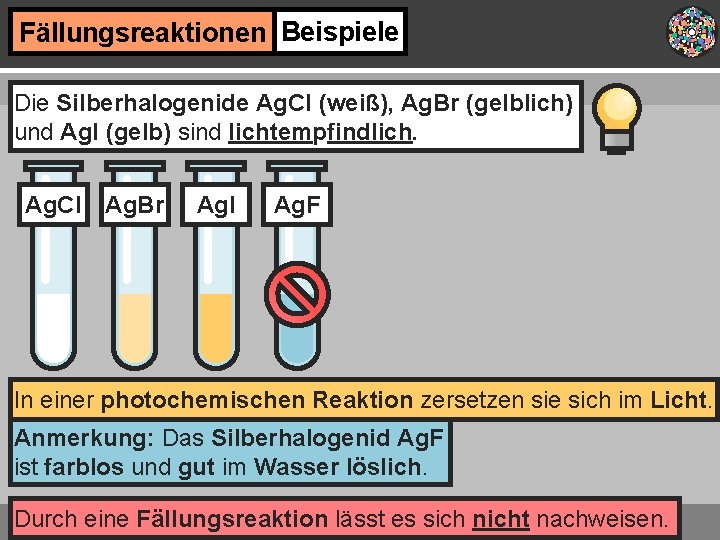 Fllungsreaktionen Beispiele Wenn man Halogenide nachweisen mchte wird