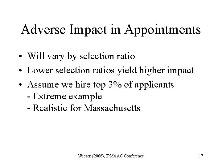 Thinking Outside the Box in Merit Selection Joel