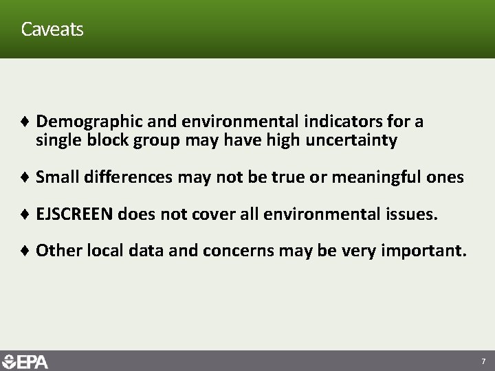 EJSCREEN Environmental Justice Screening Tool 1 Background EPAs